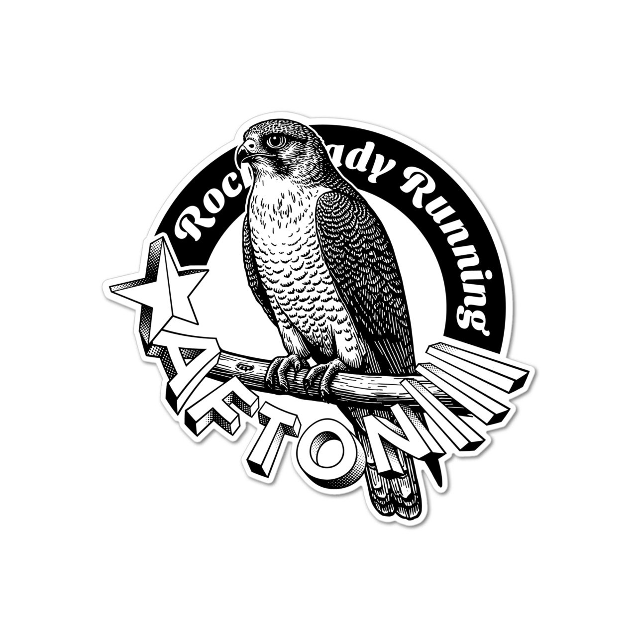 Rocksteady Running - Peregrine Falcon Sticker
