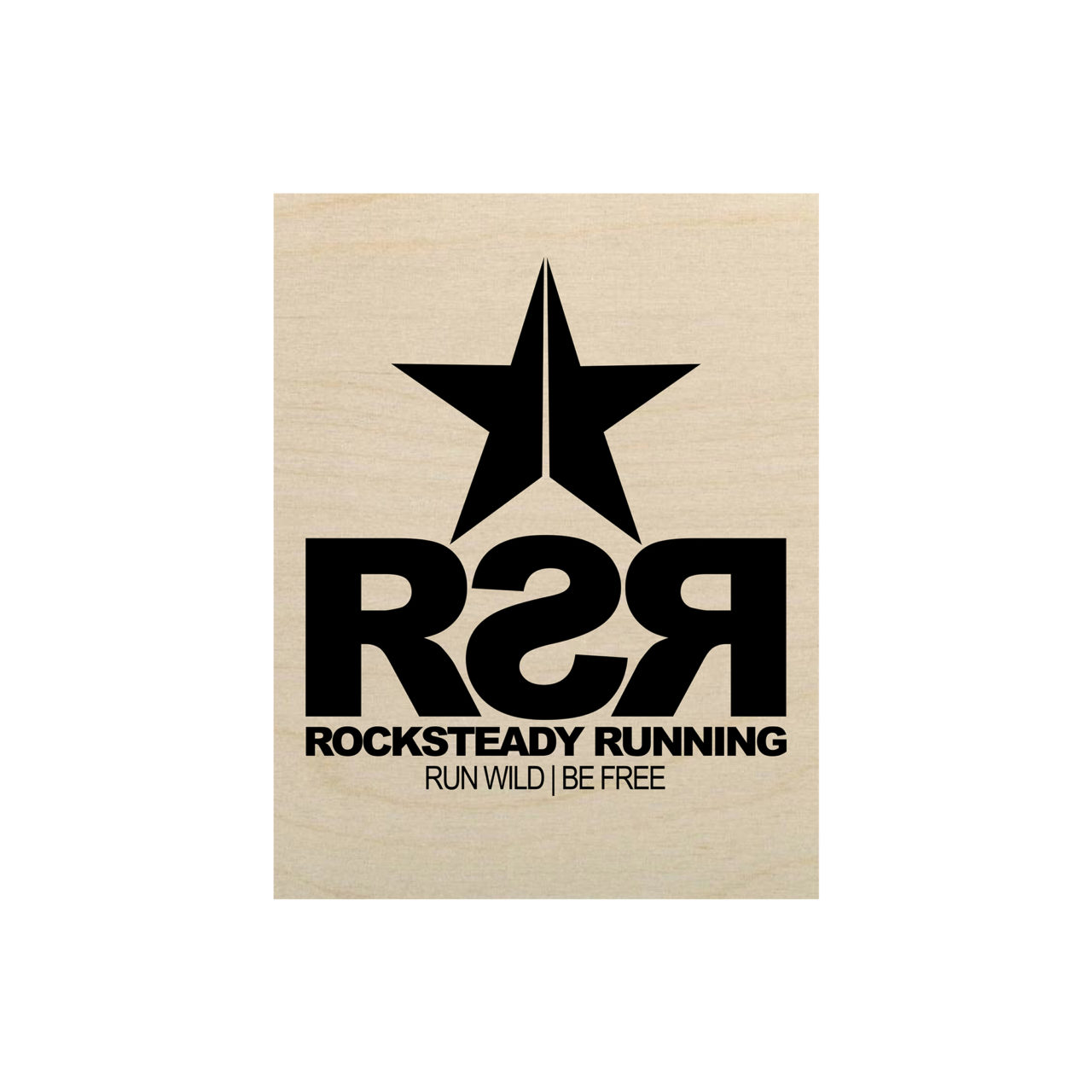 Rocksteady Running - Rocksteady Wood Print OG Logo