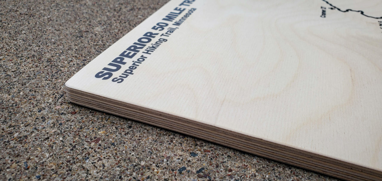 Rocksteady Running - Superior Fall 100 Mile Wood Print Course Map