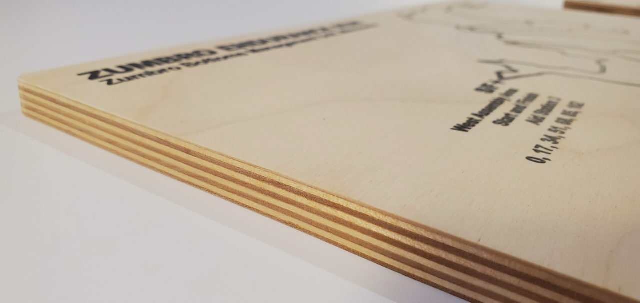 Rocksteady Running - Zumbro Wood Print Elevation Chart
